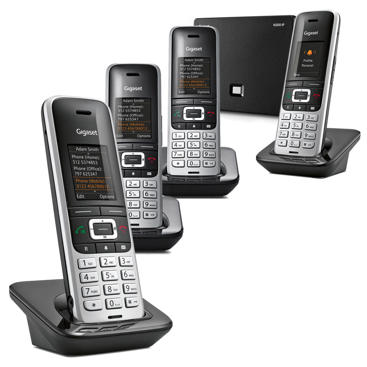 Gigaset Premium 100A Quad Handset VoIP Cordless Phones - liGo for Business